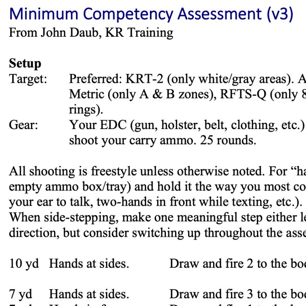 Updated: “Drills, Qualifications, Standards, & Tests” – including the ...